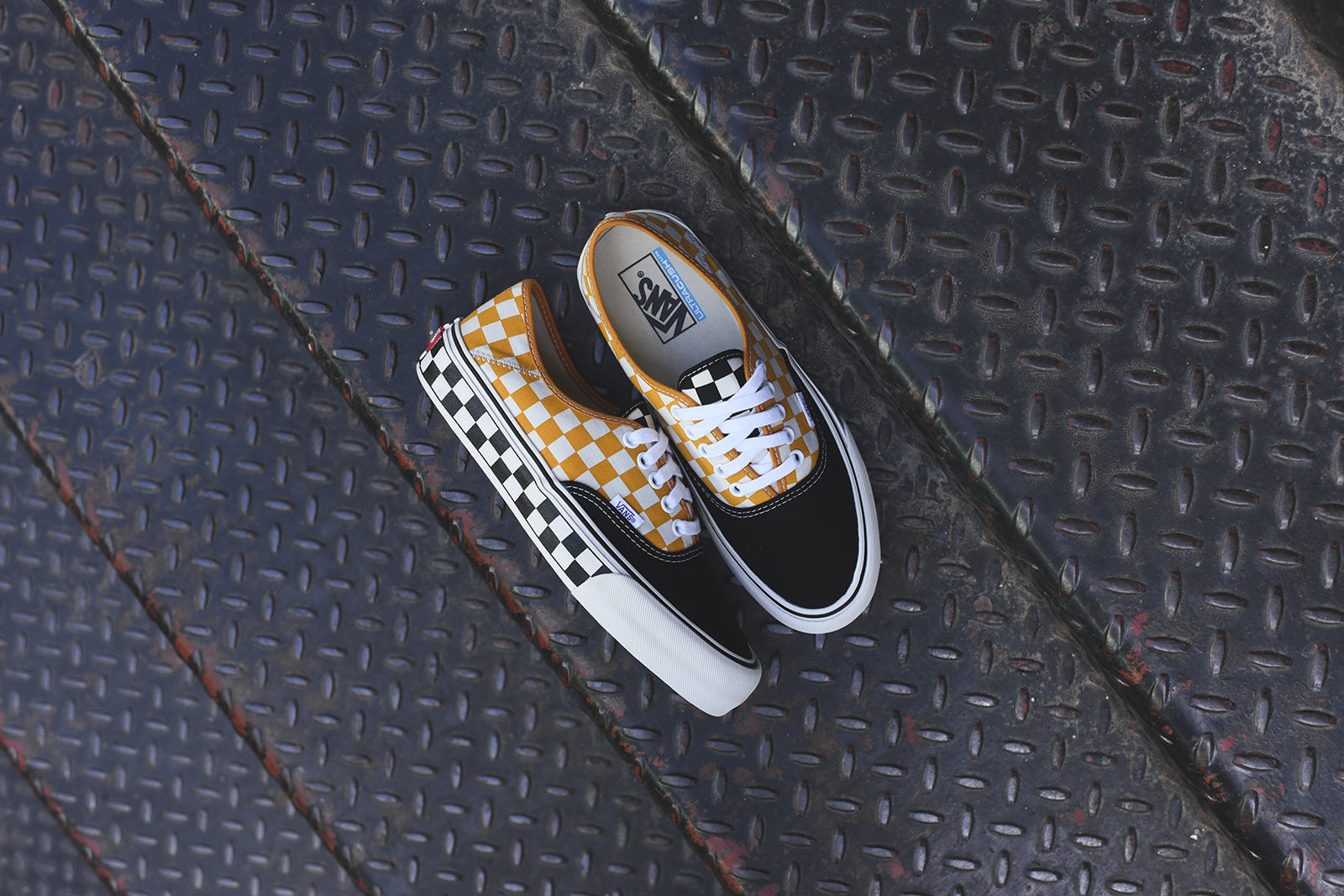 Vans Authentic SF Checkerboard - Black / Sunflower – Kith Canada