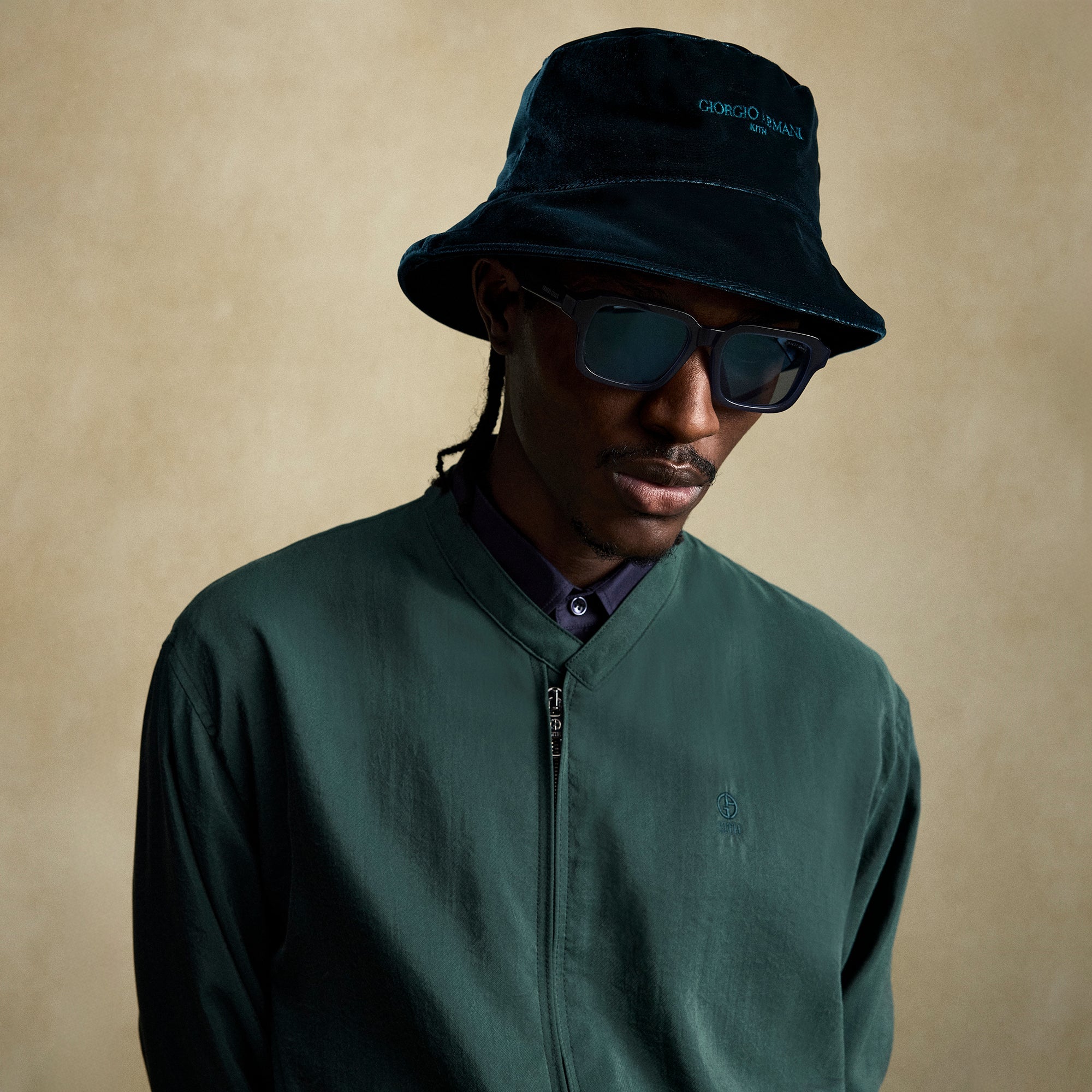 Kith Giorgio Armani Velour Bucket Hat Stadium Kith Canada