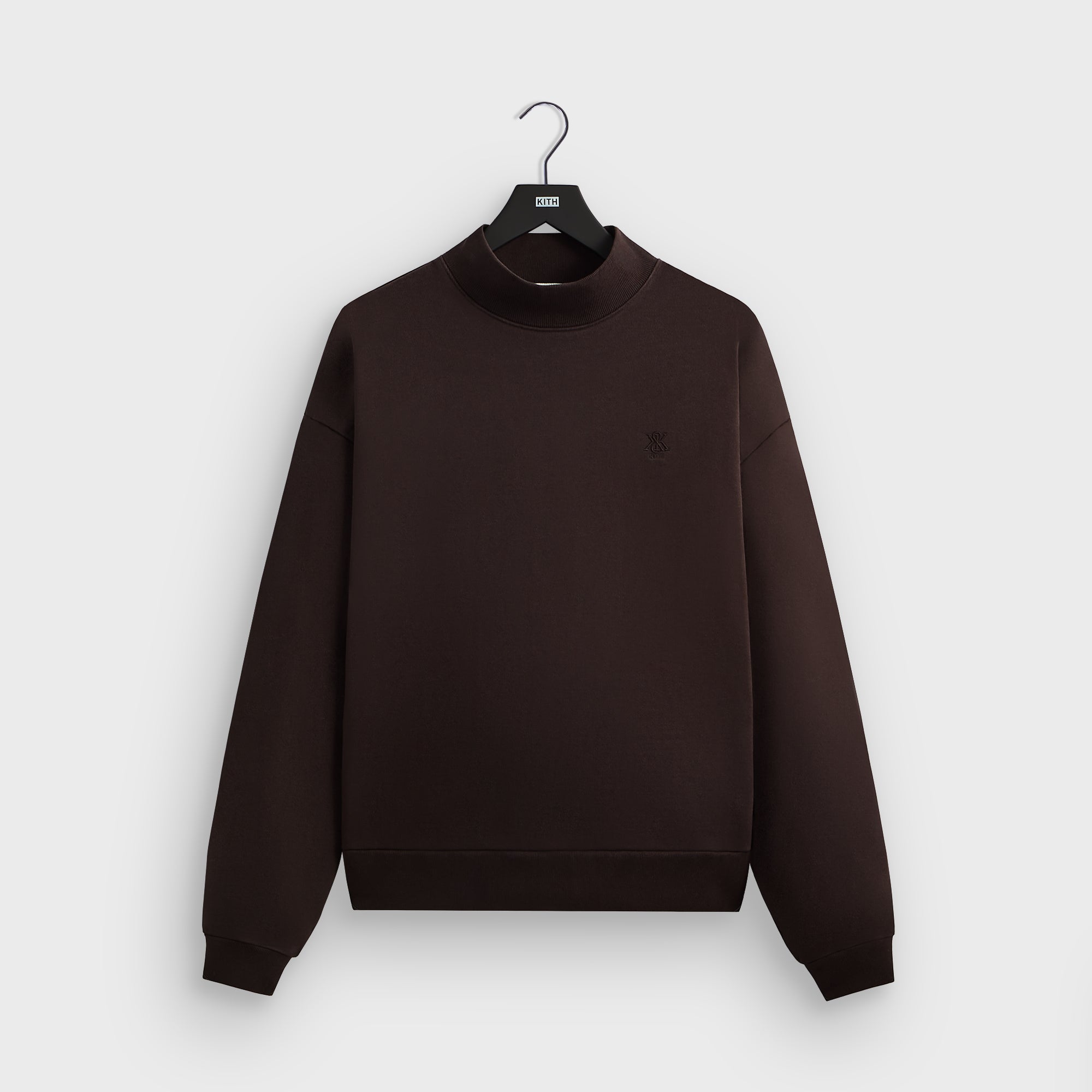 Kith Garment Dyed Fleece Mockneck Sweatshirt - Kindling – Kith Canada